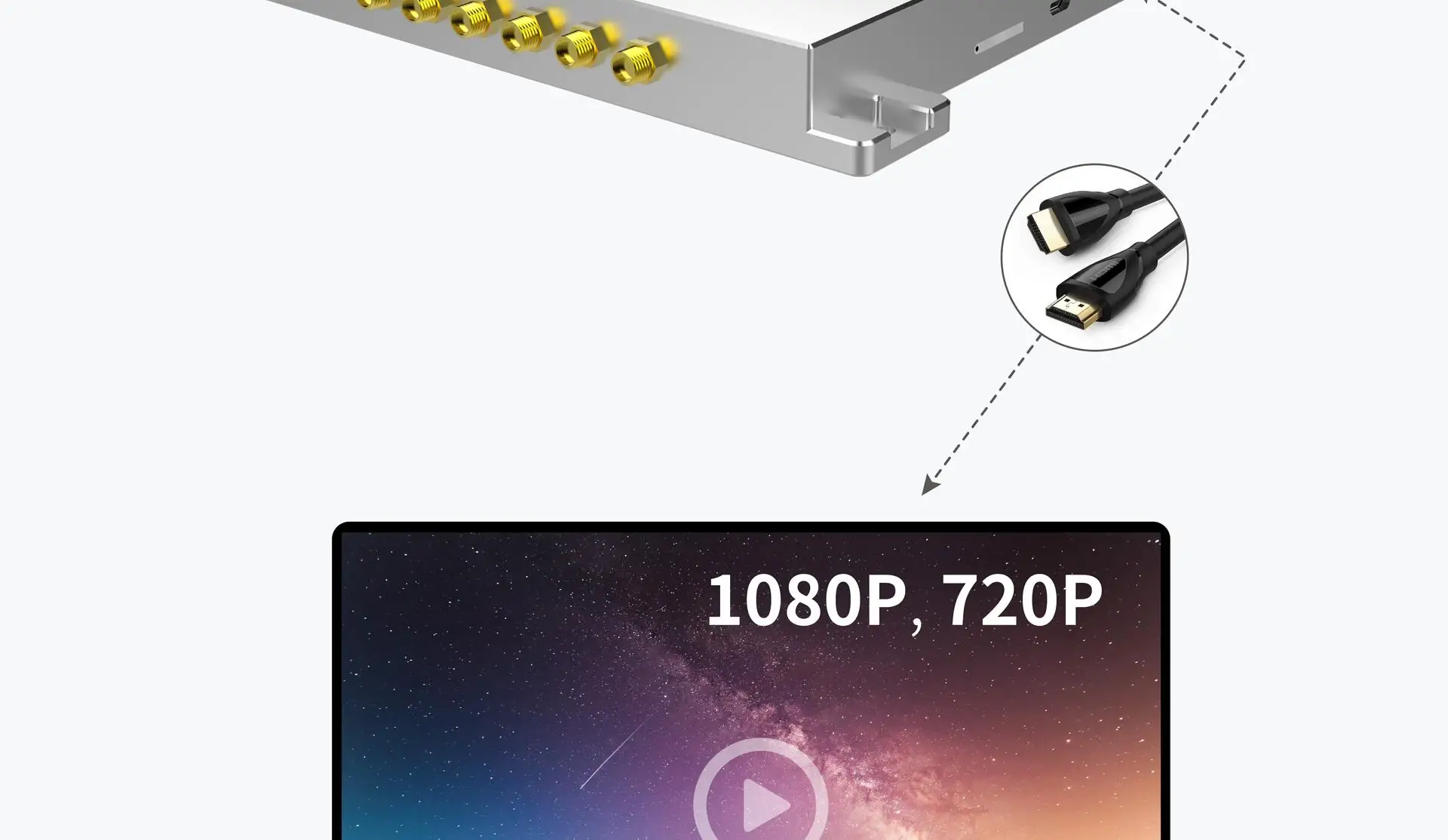 Rs232 Rs485 Rfid Reader 8 Port Reader Impinj R2000 Long Reading Range ...