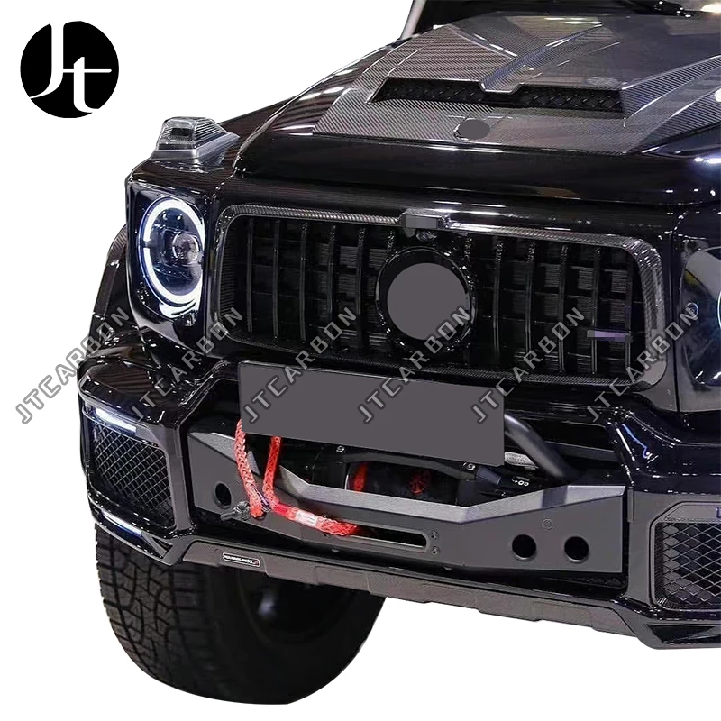 Dry Carbon Fiber Front Bumper Grille Mesh Cover Outer Frame Cover For Benz G w464 G63 G Wagon ...