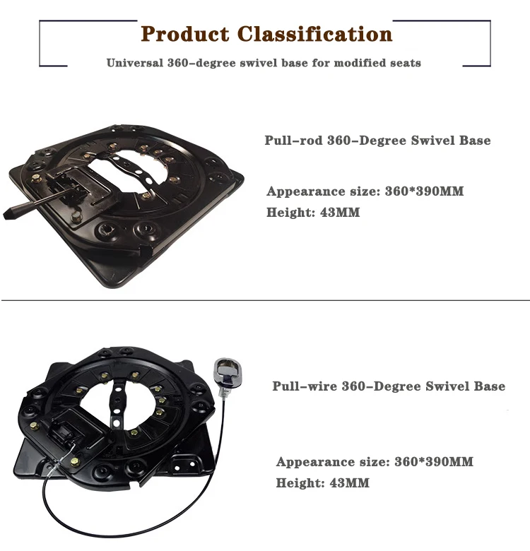 360° Rotating Swivel Seat Base for RV & Trailer with Handle