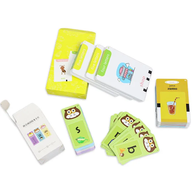 Custom Cardboard Kids Learn Flash Cards Printed Memory Cards Toy Animal ...