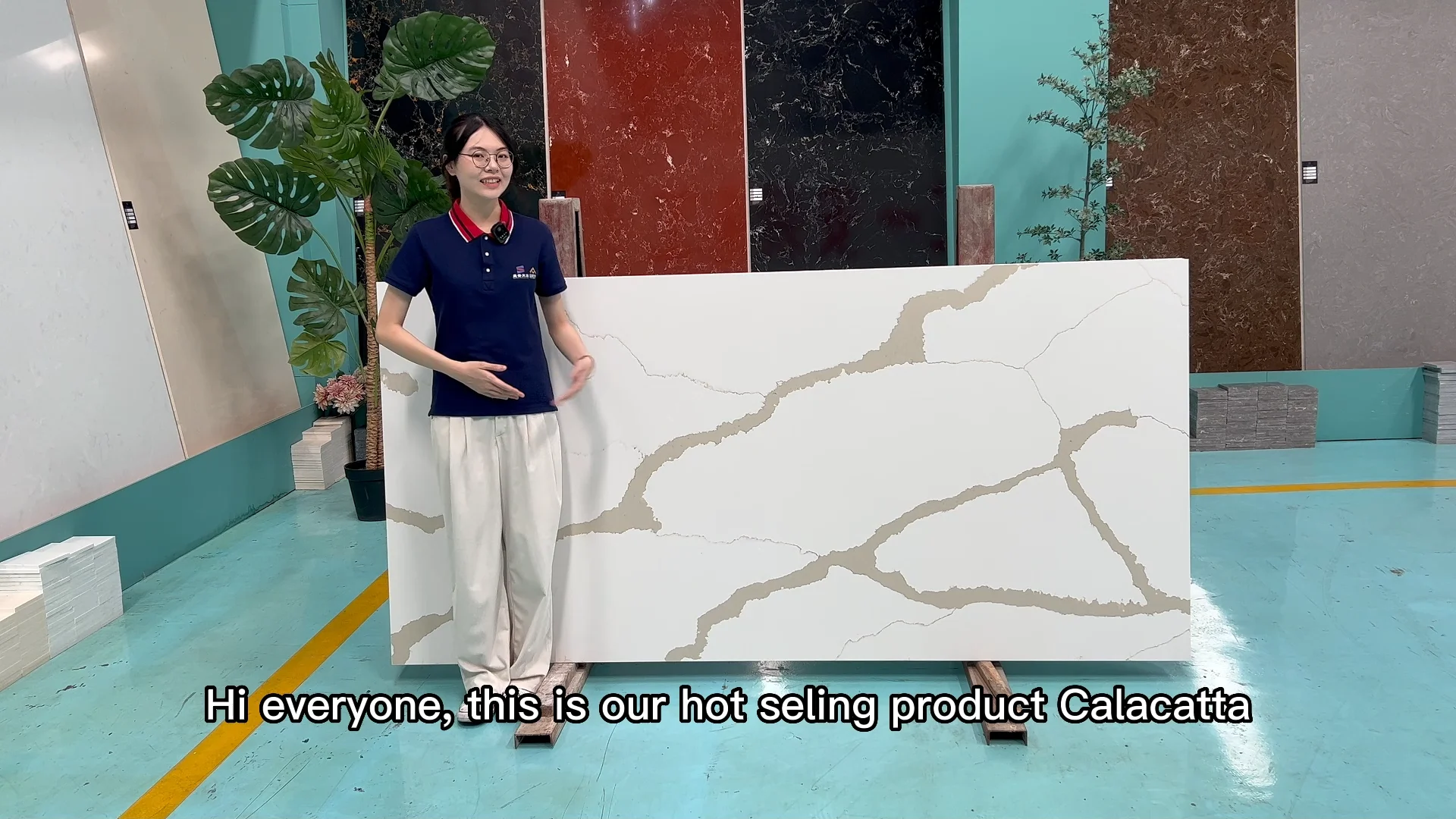 Kitchen Counter Top Golden Veins Calacatta Gold Quartz Stone Countertop ...