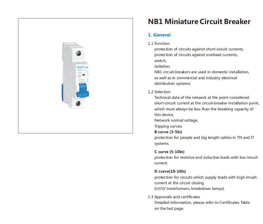 Chnt CHINT Breaker 63A - Reliable Miniature Circuit Breaker