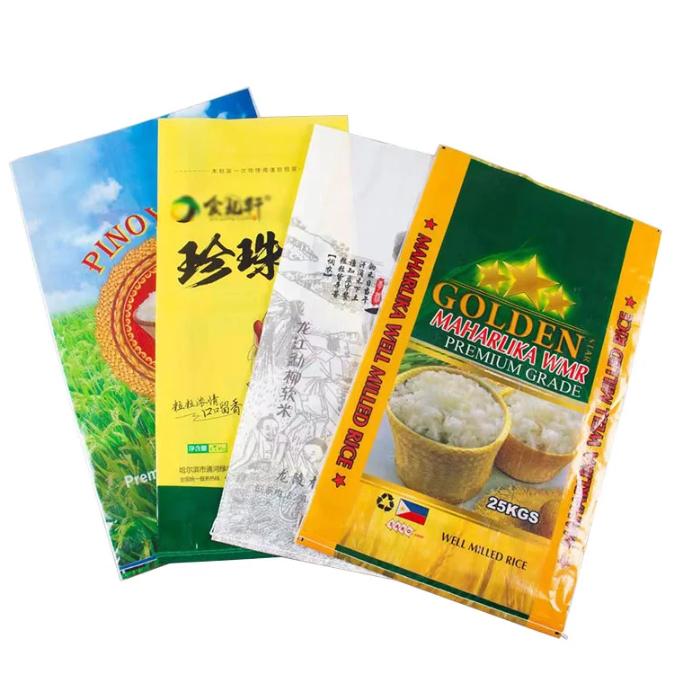 25kg 50kg Plastic Woven Rice Packing Bag,Laminated Pp Woven Rice Sack ...