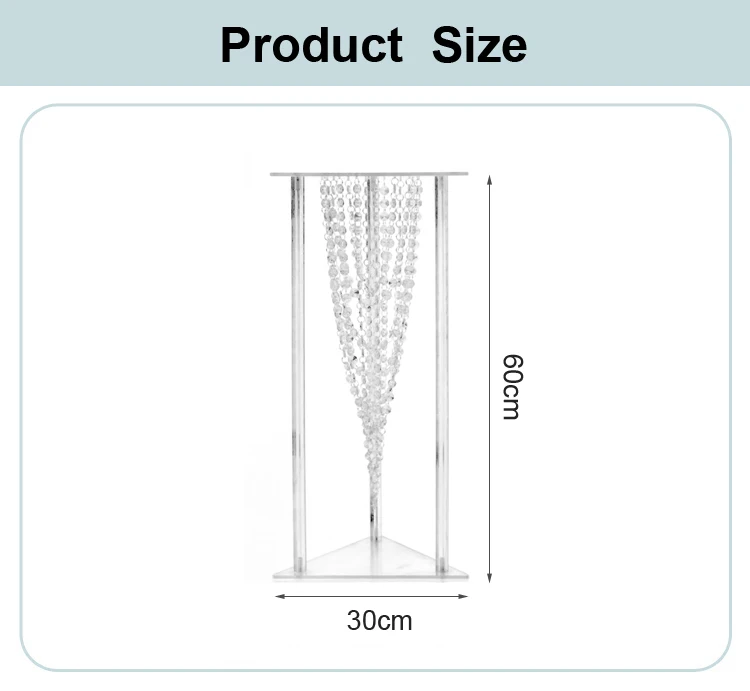 Triangle Shape Tall Clear Crystal Acrylic Wedding Centerpieces, Acrylic ...