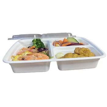 Restaurant Take Away Food Container With Division Meal Prep Plastic ...