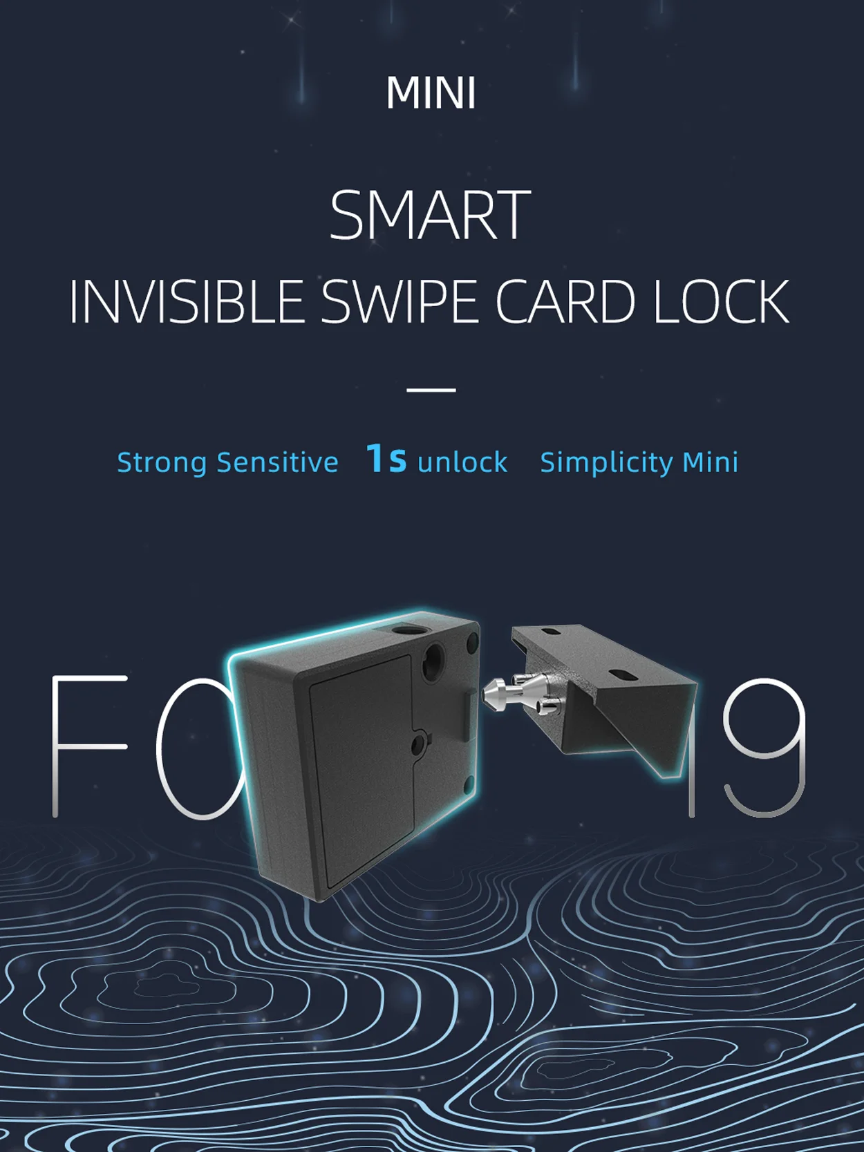 Remote Control Invisible Storage Cabinet Lock EM ID Card ABS Material ...