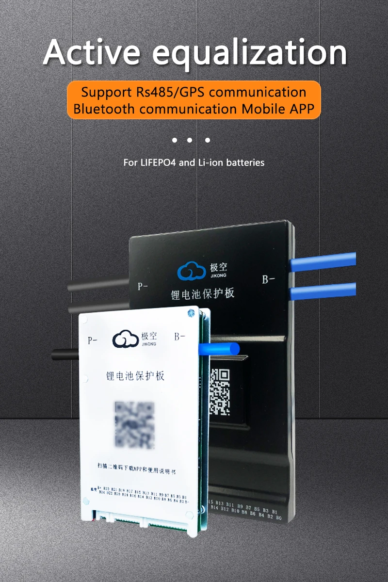 Jikong Smart Bms 2a 1a Active Balance 4s 8s 16s 20s 24s 60a 80a 100a ...