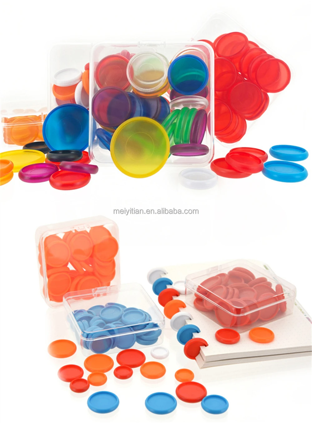 Colorful Plastic Disc Rings for Discbound Notebooks