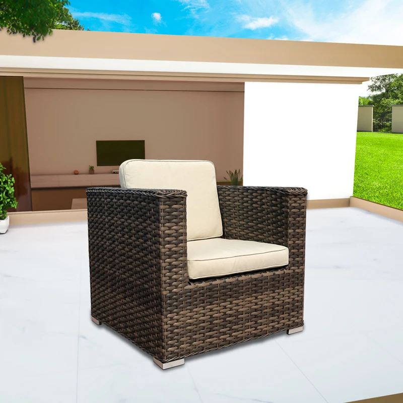 Indoor Use Modern Wicker Rattan 4 Pieces Patio Furniture Set Garden ...
