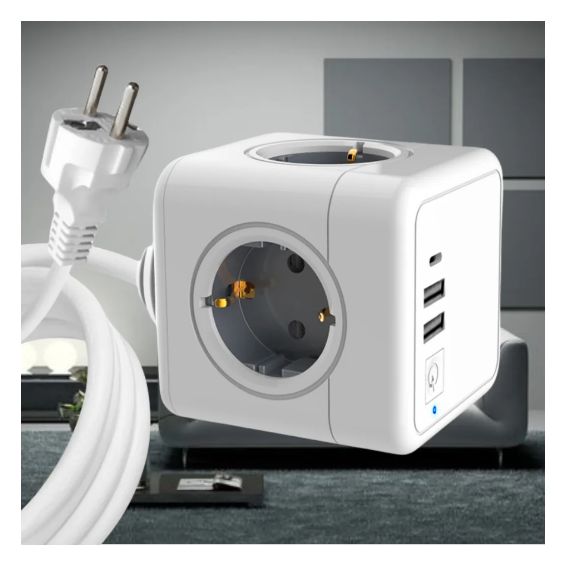 2023 German European Steckdose Receptacle with Dual-Usb Charging