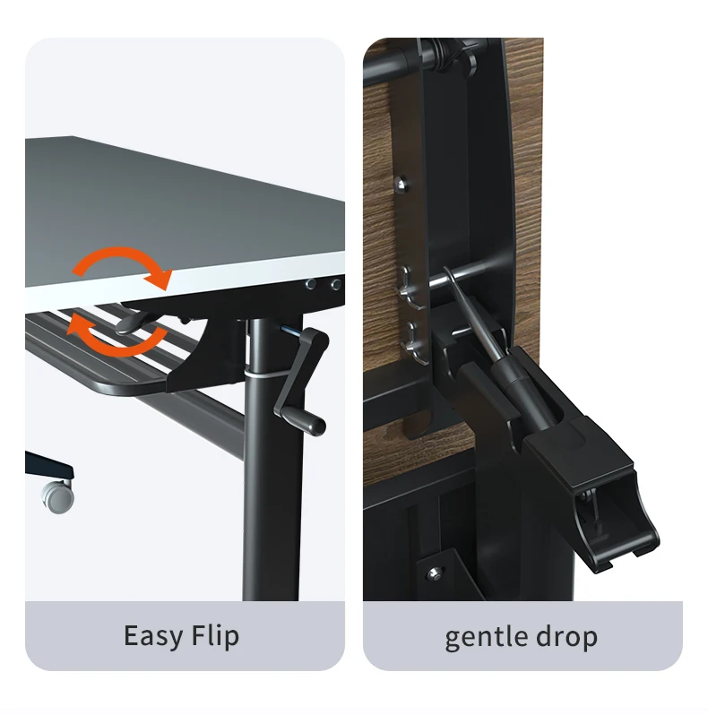 Hand Control Modern Office Desk Office Table Adjustable Lifting ...