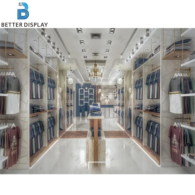 Durable Easy Clean Store Display Shelf Clothing Shelf Display Retail ...