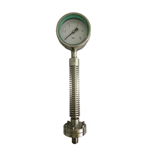 Diaphragm Seal Pressure Gauge With Cooling Tube High Temperature ...
