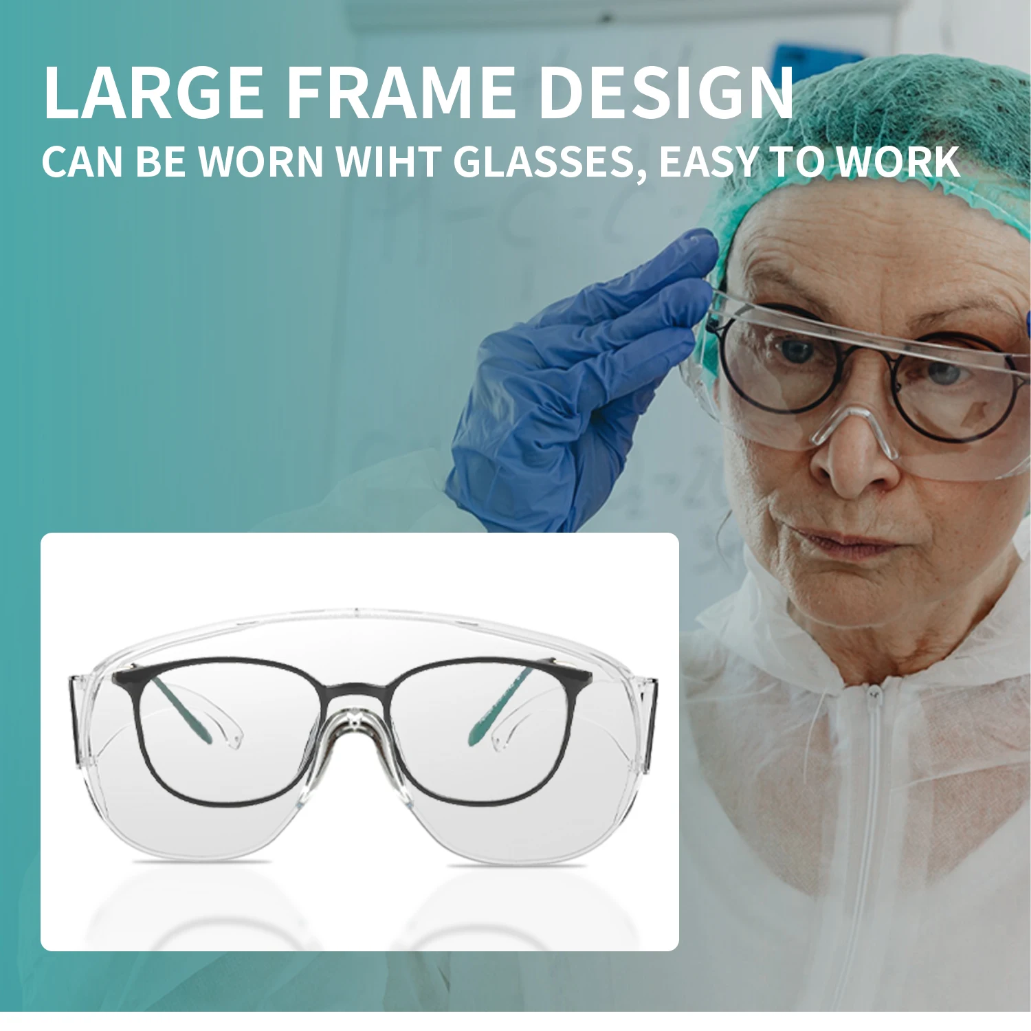 Uv400 Laboratory Transparent Safety Glasses Goggles - Buy Safety ...