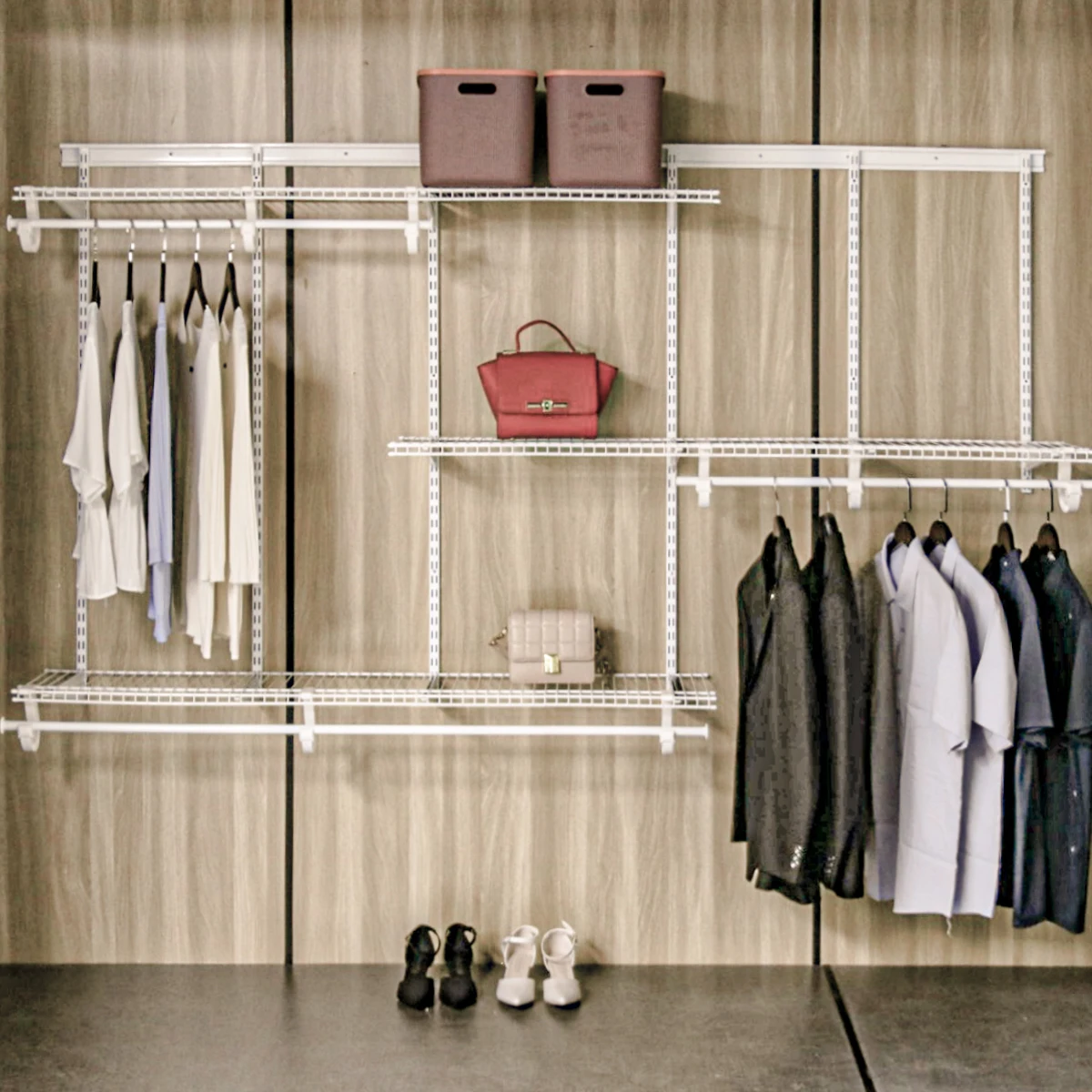 Closetart Qut5-8 Affordable Walk In Closet Systems Metal Wire Shelf ...