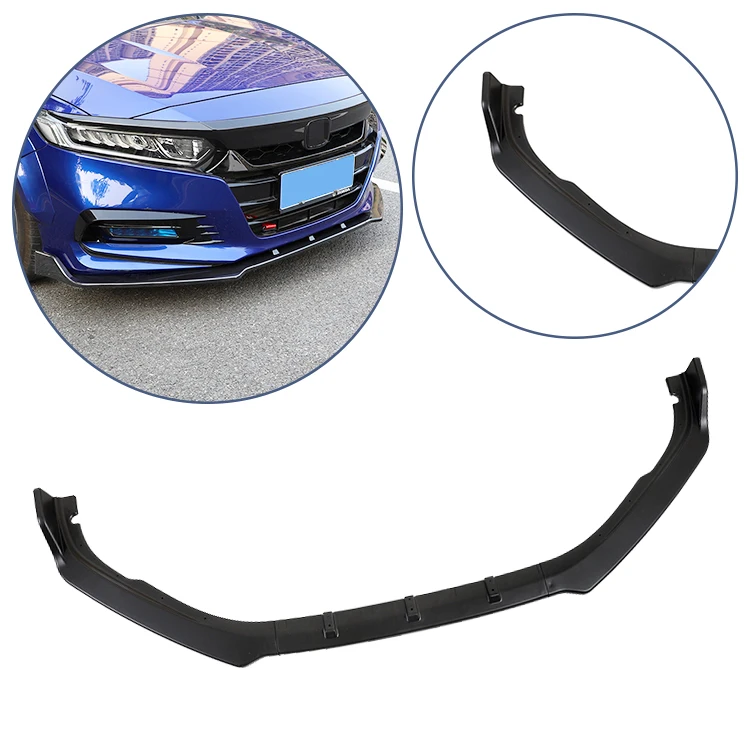 Car Front Splitter ABS Carbon Fiber 3 Pieces Front Bumper Lip For Honda ...