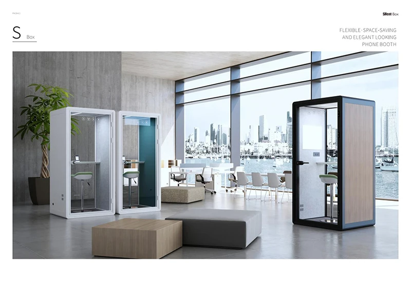 Indoor Aluminum Moveable Office Calling Booth Pod Modern Meeting Silent ...