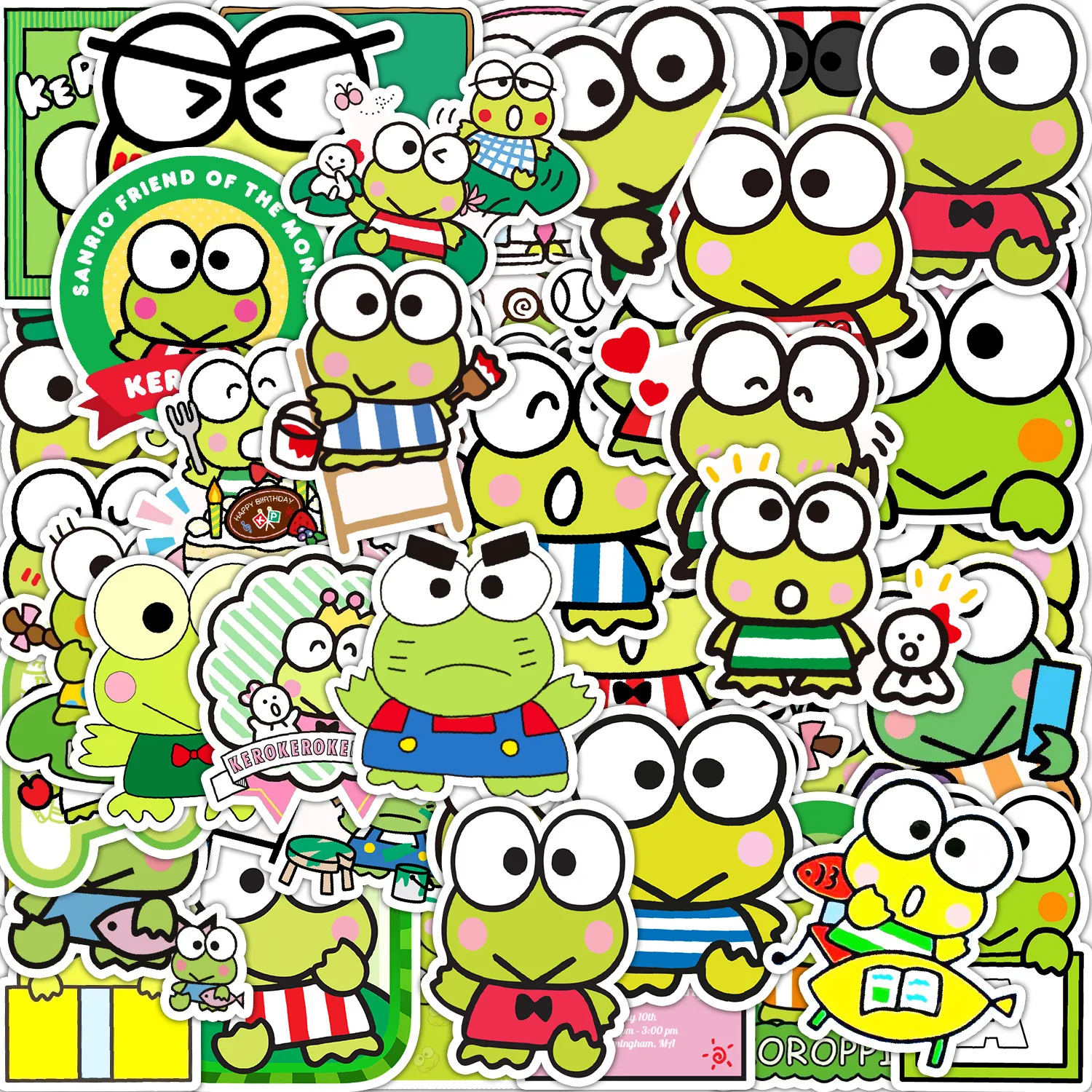 Kero Kero Keroppi DIY Graffiti Stickers - Waterproof & Customizable