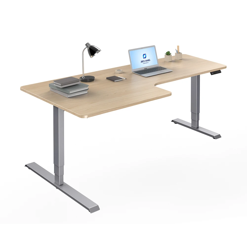 JIECANG Modern Home Office Extendable 3 Legs L Shape Corner Adjustable ...