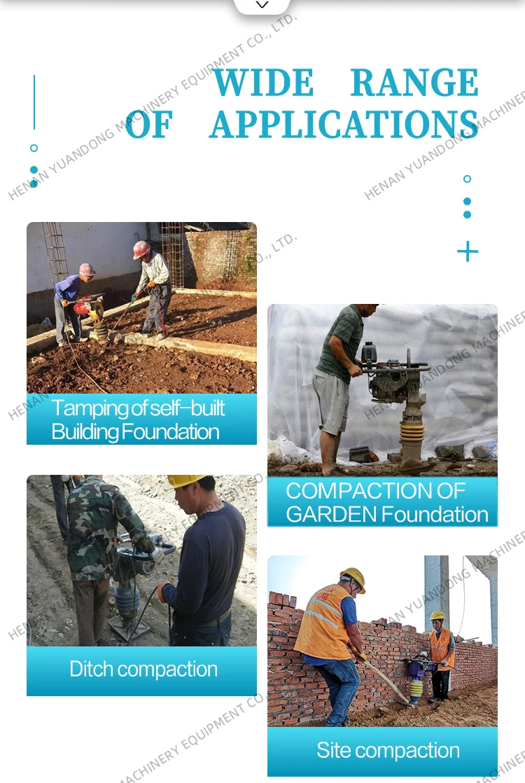 HCD-130 Jumping Hammer Asphalt Pavement Rammer Diesel Foundation Hand ...