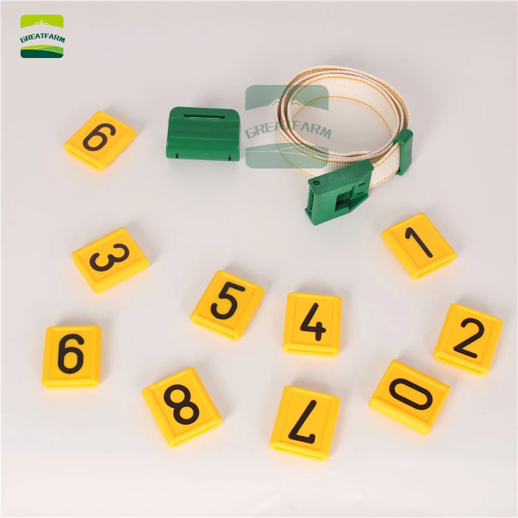 Cattle Collar Neck Strap With Number Adjustable Cow Strap Collar Cattle ...