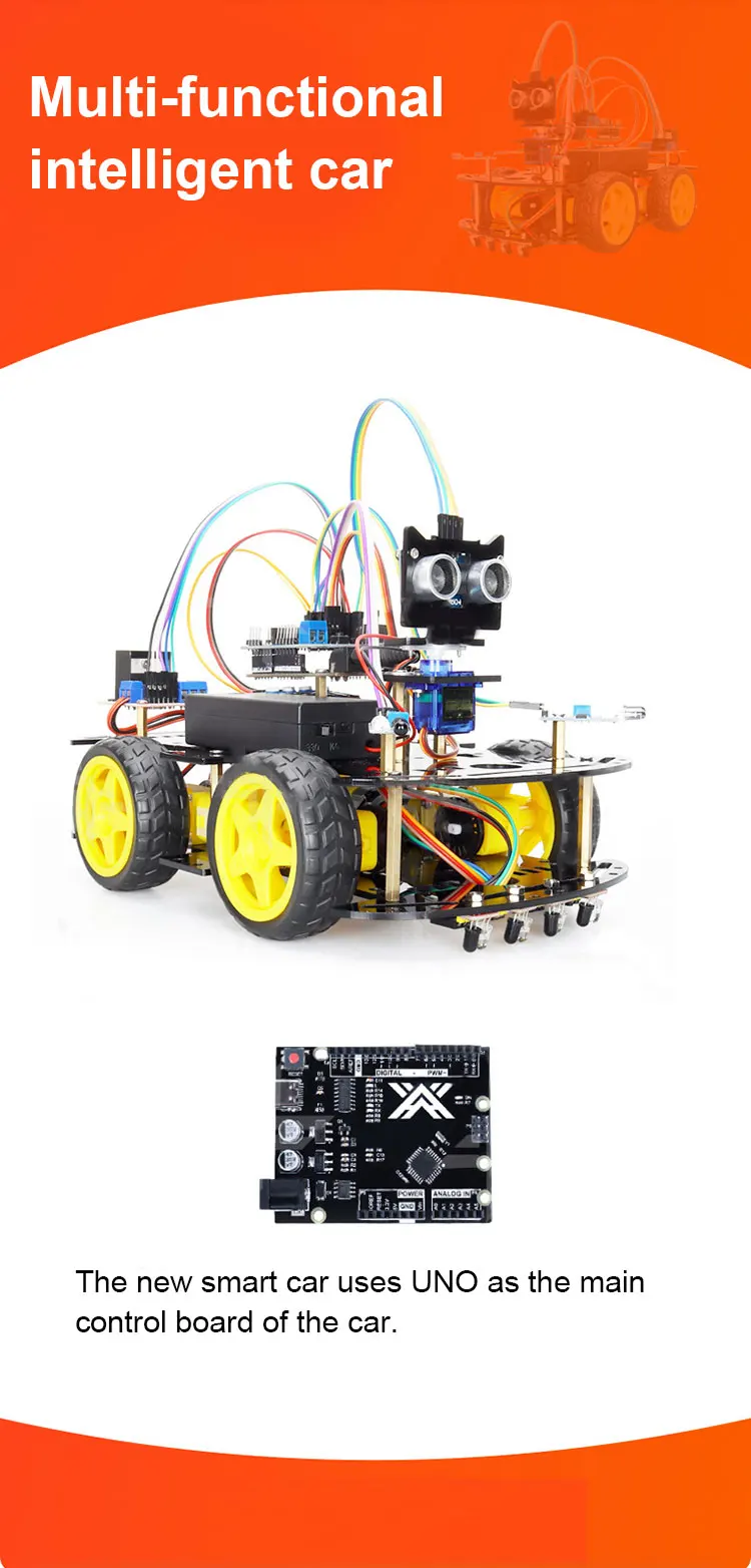 4wd Smart Car Programming Code Educational Steam Intelligent Programming Robot Kit Remote ...