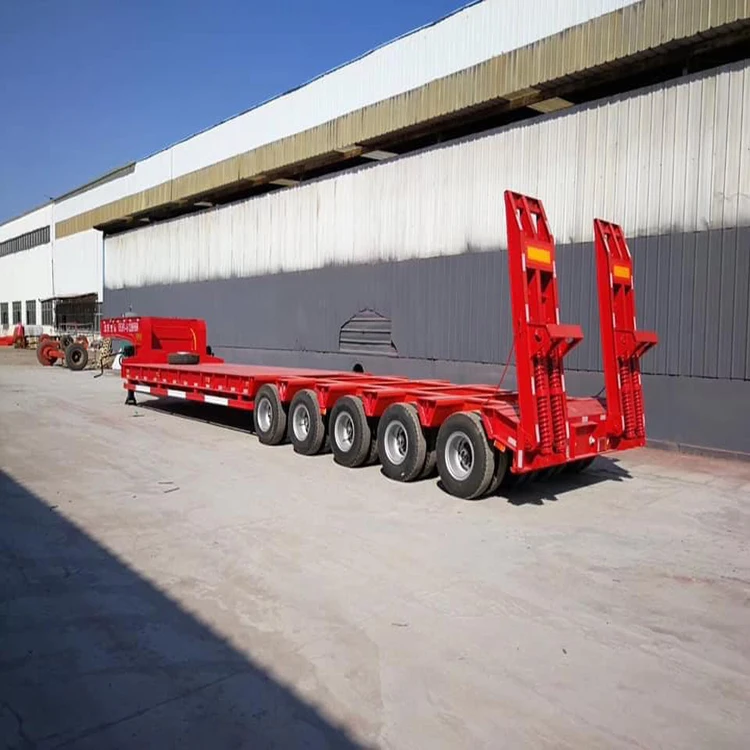 Extensive Use Of Heavy Equipment Low Chassis 5 Axle Lowboy Low Deck ...
