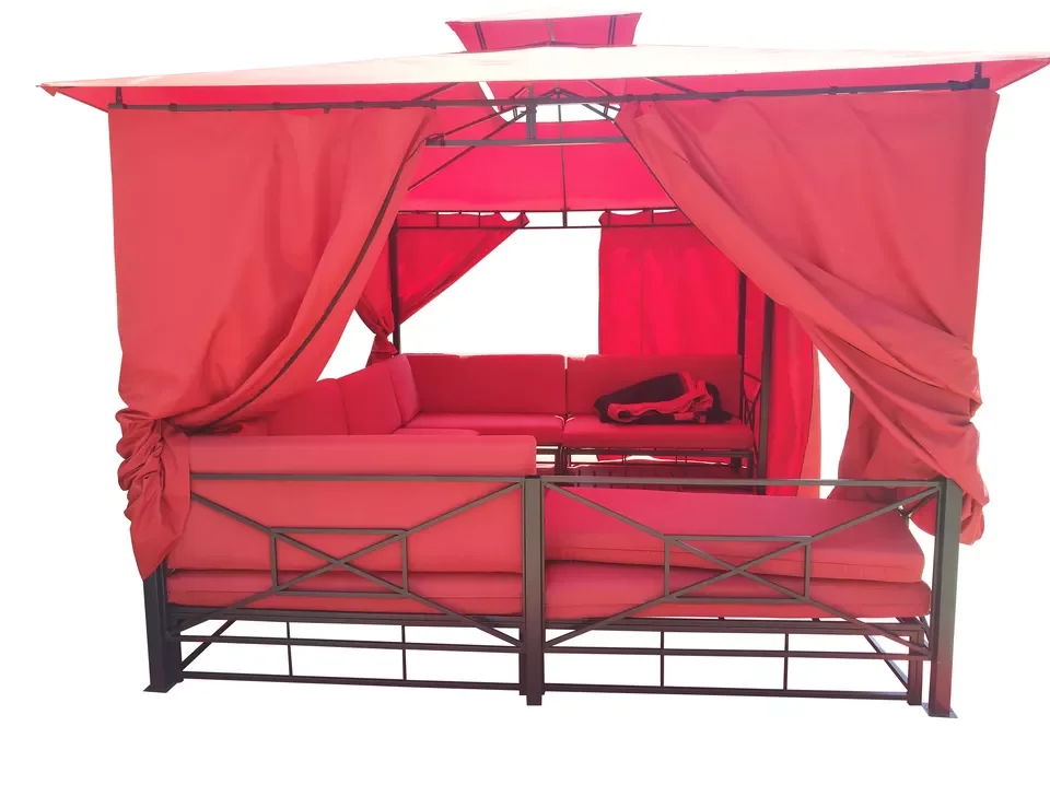 L 4x3 Custom Waterproof Sunshade Steel Outdoor Furniture Sofa Set ...