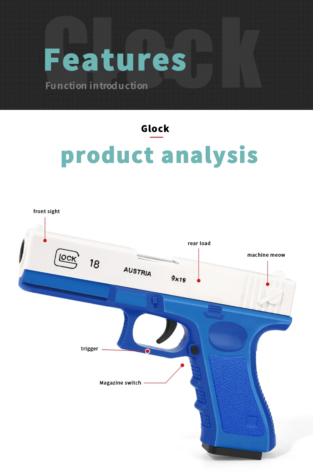 Mini Blaster Shotgun Self Defense Gun Pistol Soft Bullet Gun Plastic ...