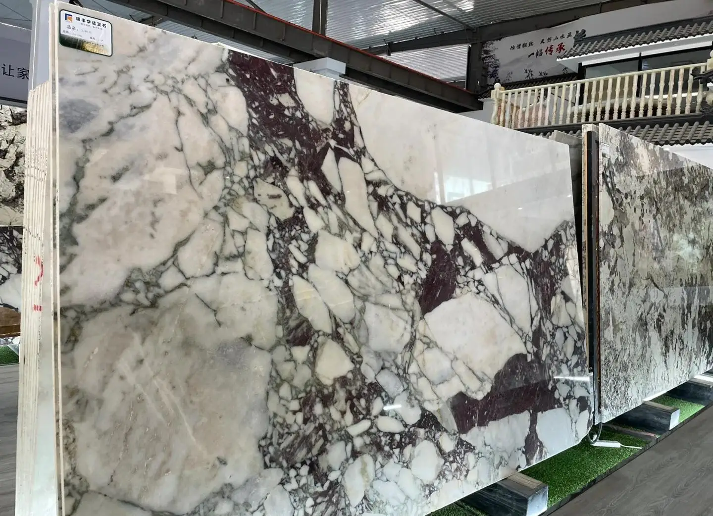 Italian Calacatta Violet Luxury Marble Slab Kitchen Countertop Elegant ...
