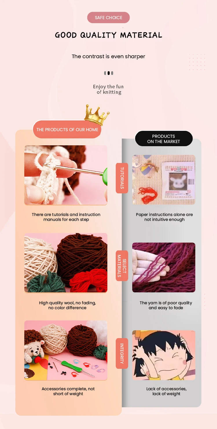 Diy Easy Crochet Starter Kit All In One Crochet Knitting Kit For ...