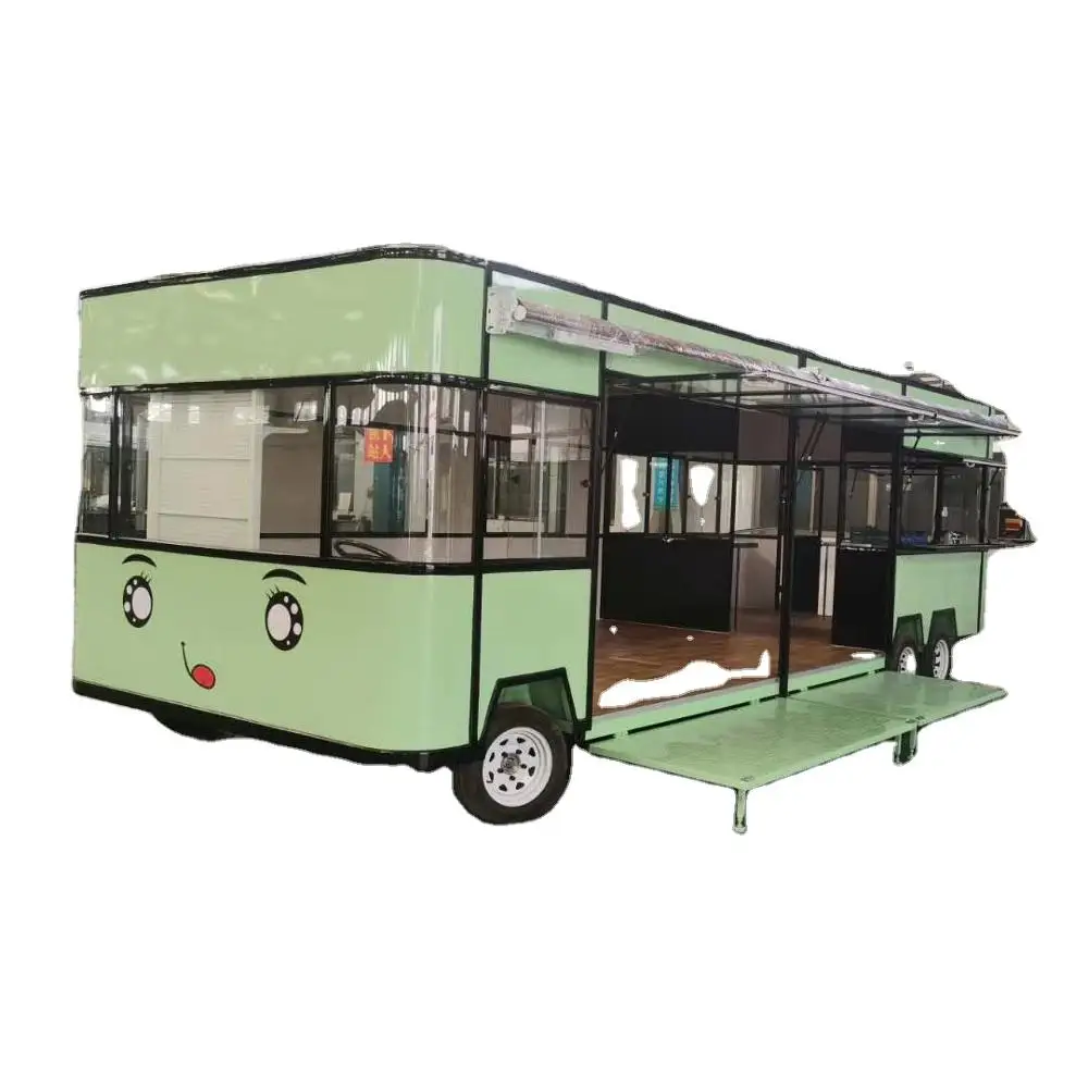 OEM 7m long Concession Food Cart Electric Truck Food Kiosk Hot Dog ...