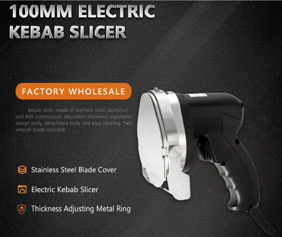 Automatic Battery Gyro Shawarma Doner Kebab Slice Knife