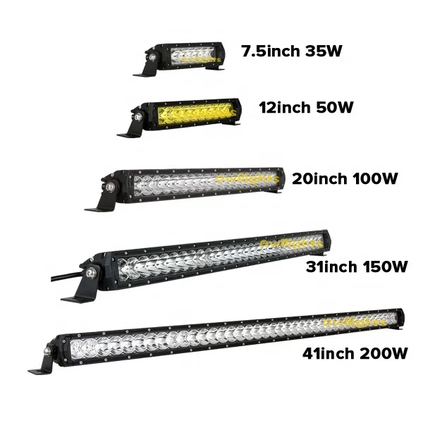 Single Row LED Light Bar Super Slim Truck Vehicles Led Barras Straight ...