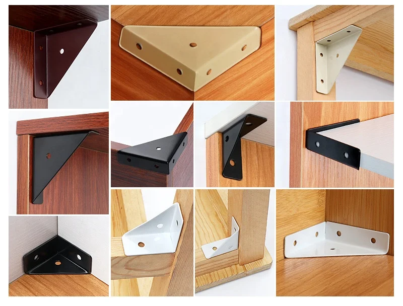 Large Angle Brackets - Metal Iron Braces for Wood Support