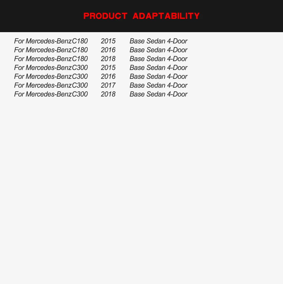 Carbon Fiber Rear Diffuser For Mercedes Benz C Class W205 4d 15-19 ...