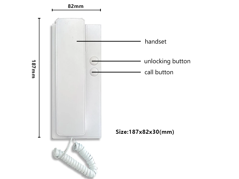 12 Families Kit Audio Building Intercom System for Apartments
