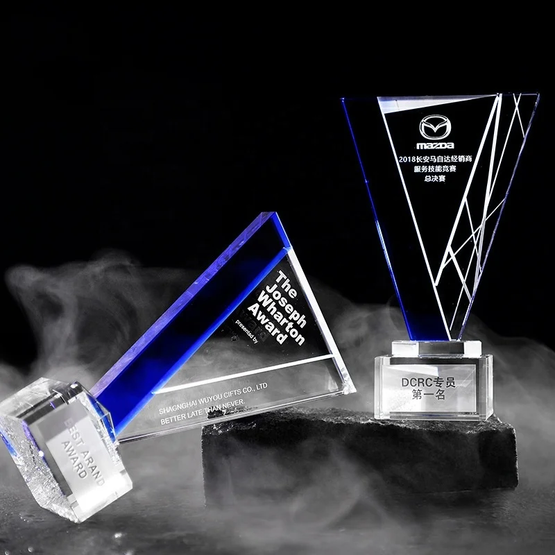 Factory Price Crystal Water Drop Trophy Large Tall Crystal Trophies ...