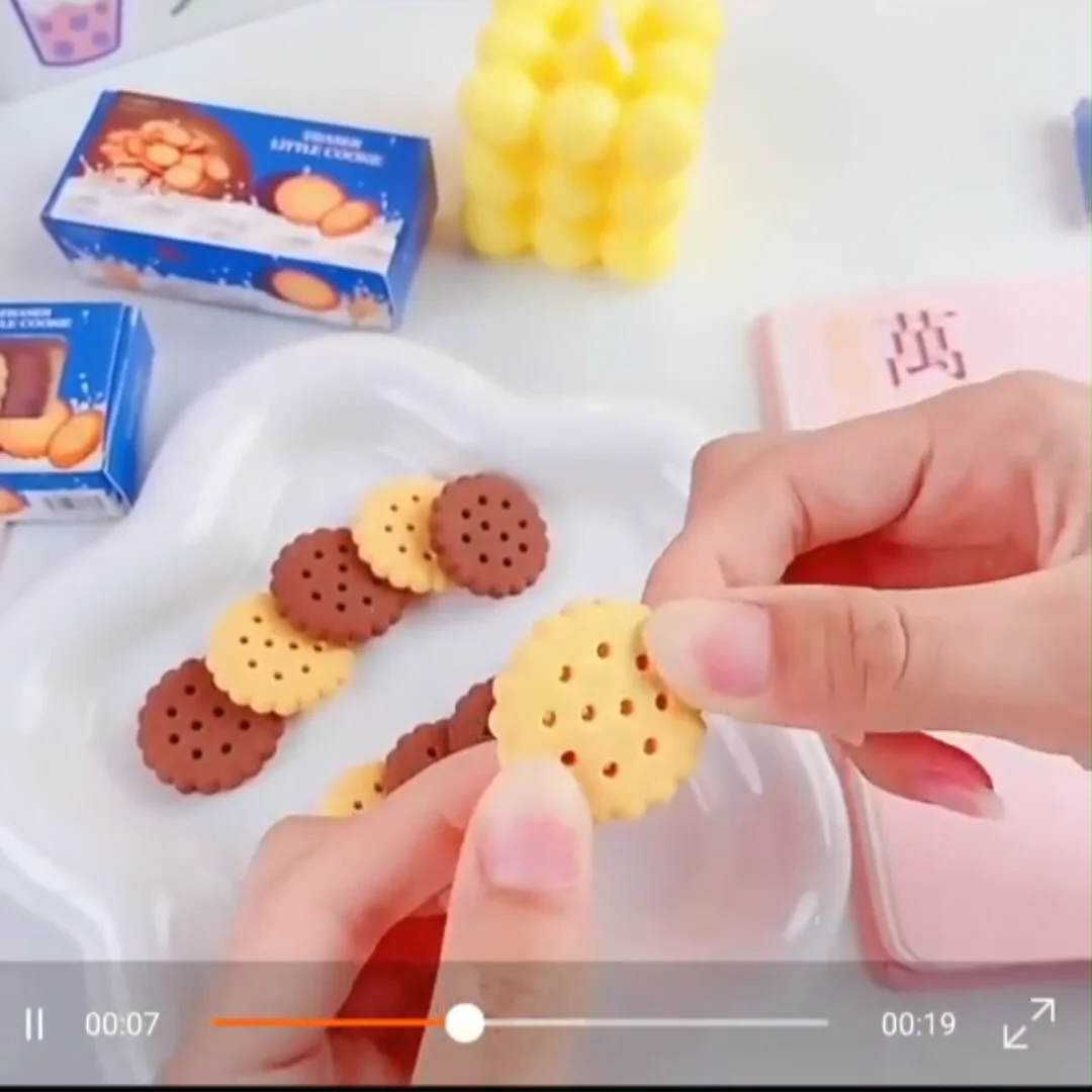 Creative Cookie Shaped Eraser Kawaii Eraser Children's Stationery ...