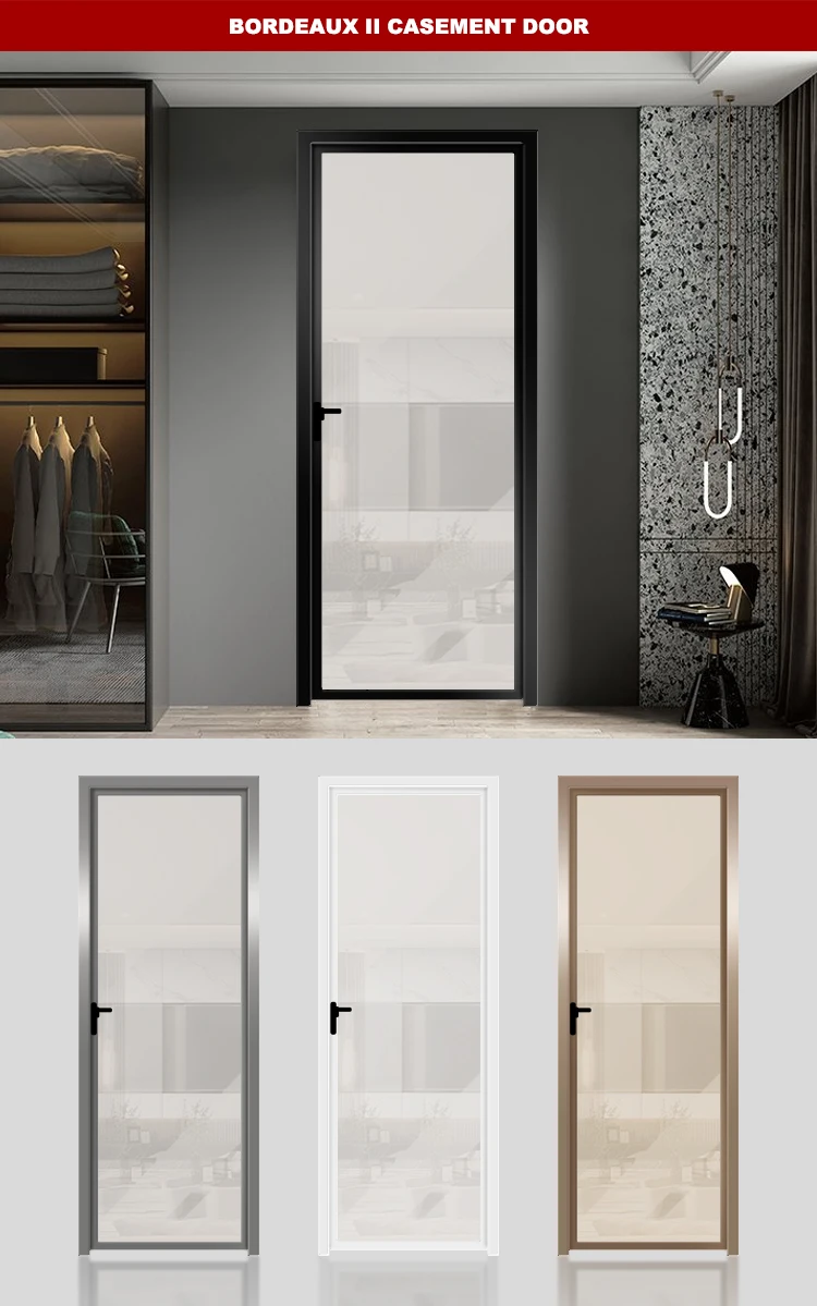 SINOALUU Beautiful White Aluminum Alloy Frame Casement Door Bedroom ...