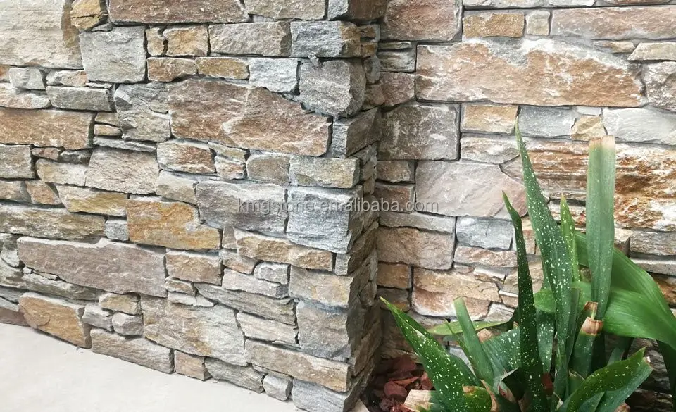 Beige Slate Wall Stone Panels - Durable & Stylish Cladding