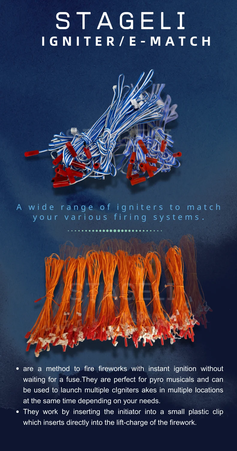 0.3m 1m 2m 3m 5m Cold Pyro Pyrotechnic Fireworks Ignition Wire