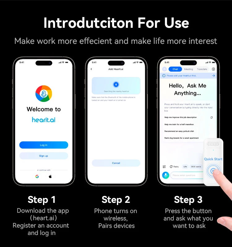 Chatgpt 4 Wireless Small Translating Studio Lavalier Microphone With ...
