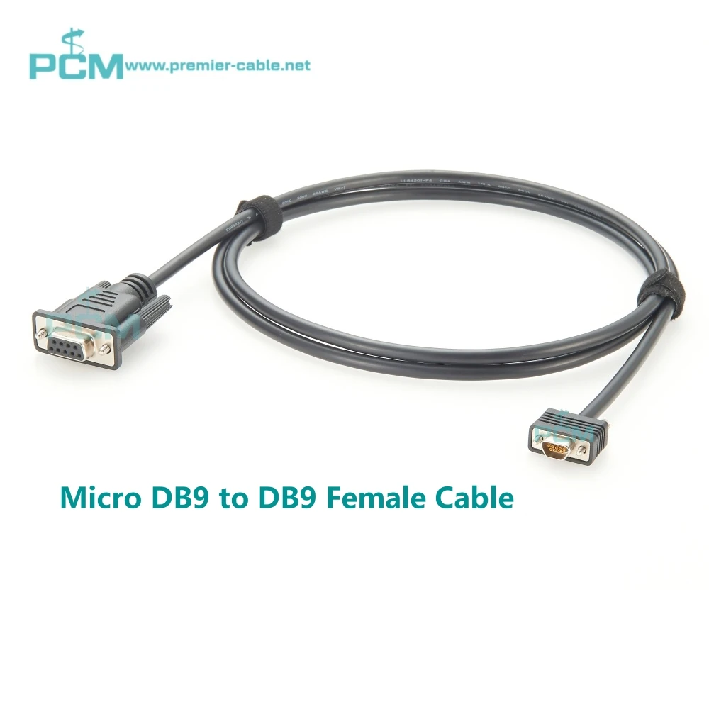 EMC Null Modem Commercial Micro-D Male CMD 9 Way to D-Sub Female DB9 ...