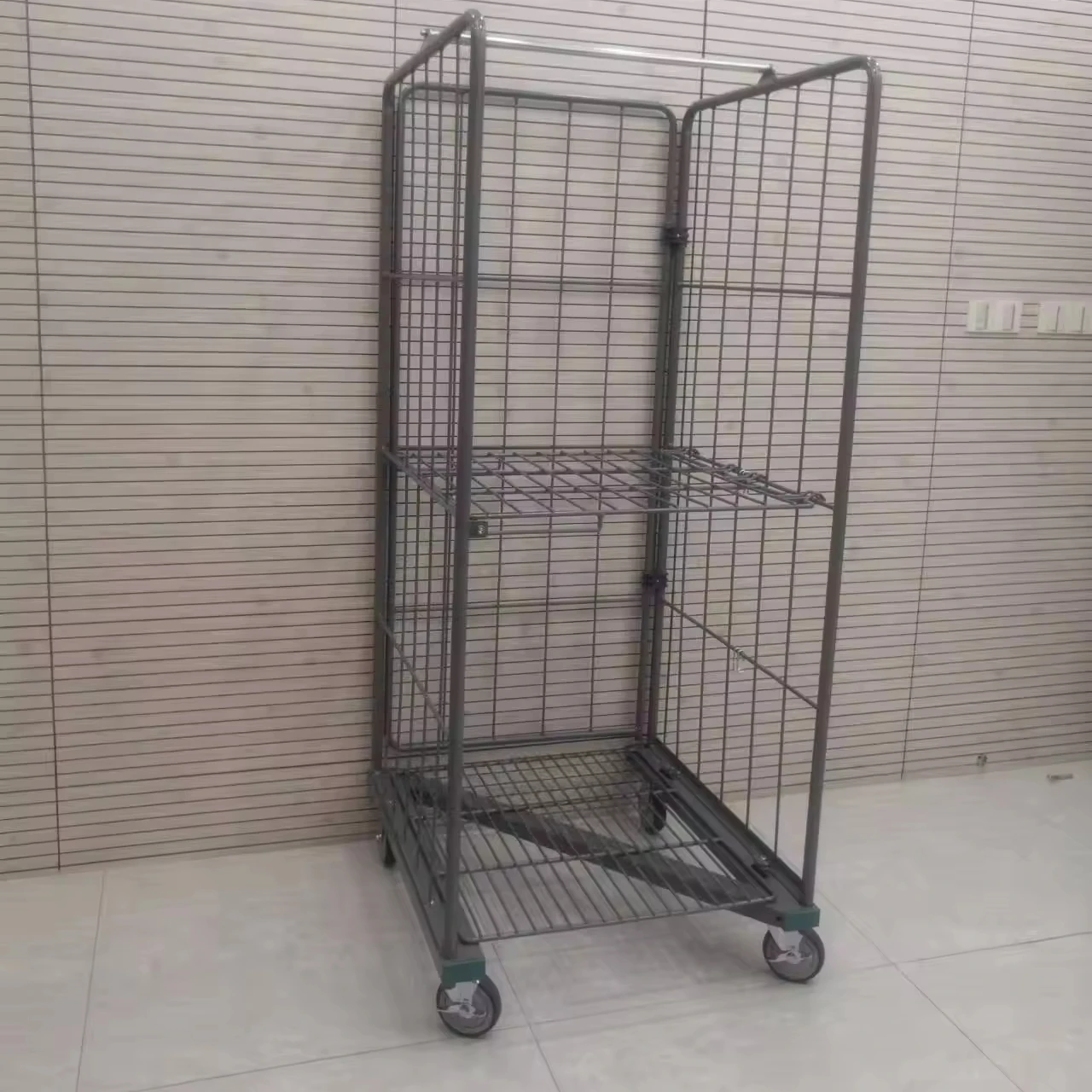 Foldable 4 Doors Metal Rolling Containers With High Quality For ...