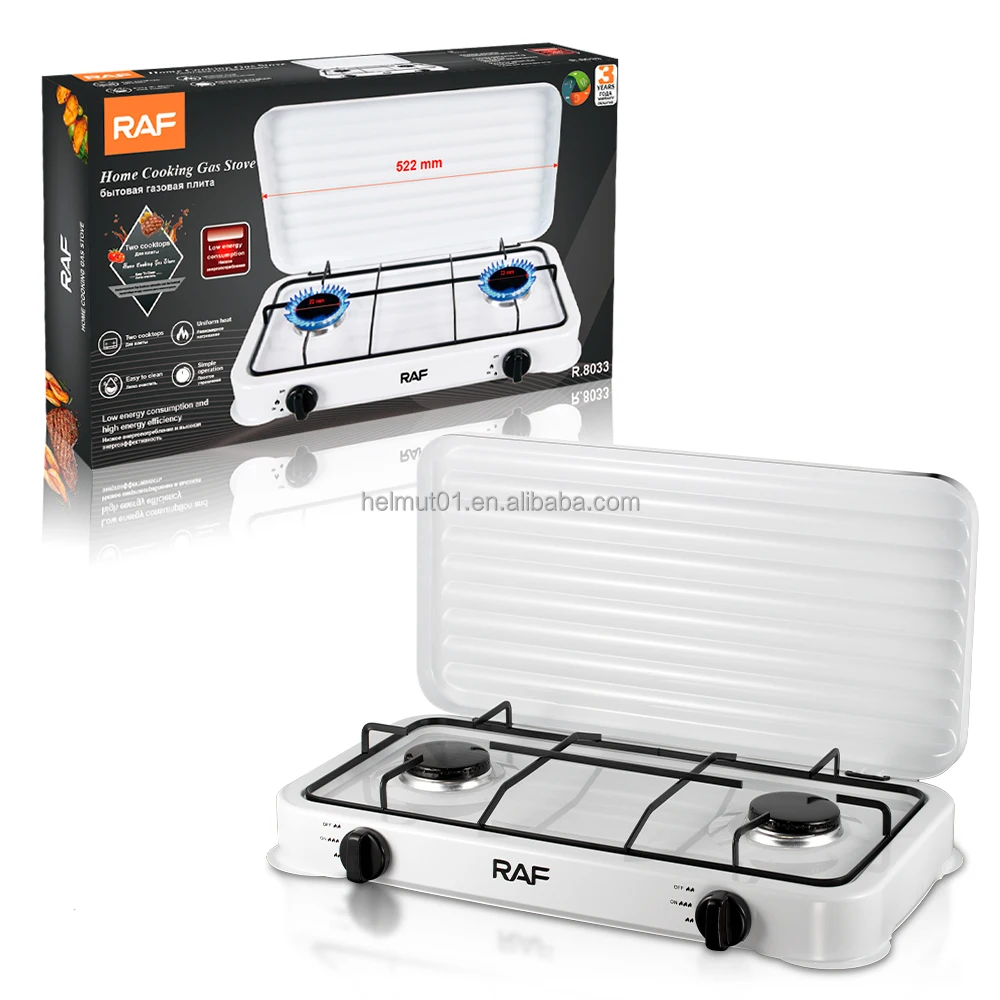 RAF 2 Burner Gas Stove Cooktop - Portable Easy to Clean Gas Cooking ...