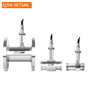Water Flow Meters Liquid Turbine Flowmeter Pure Water Methanol Glycol Ss304 Flow Sensor Pulse ...
