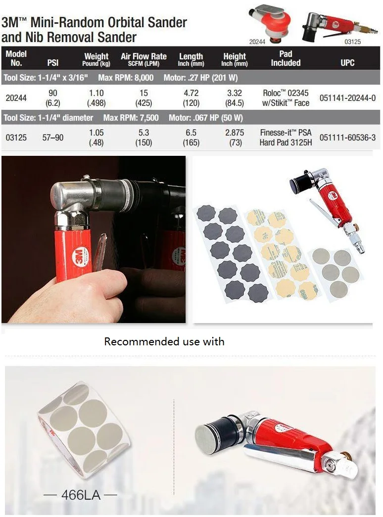 3M Mini Random Orbital Nib Sander - Efficient Paint Repair
