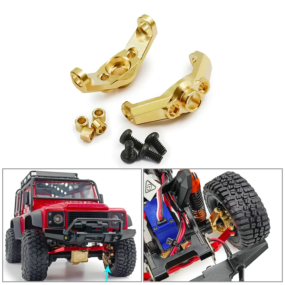 2pcs Brass Caster Carrier Blocks for Traxxas TRX4M RC Car