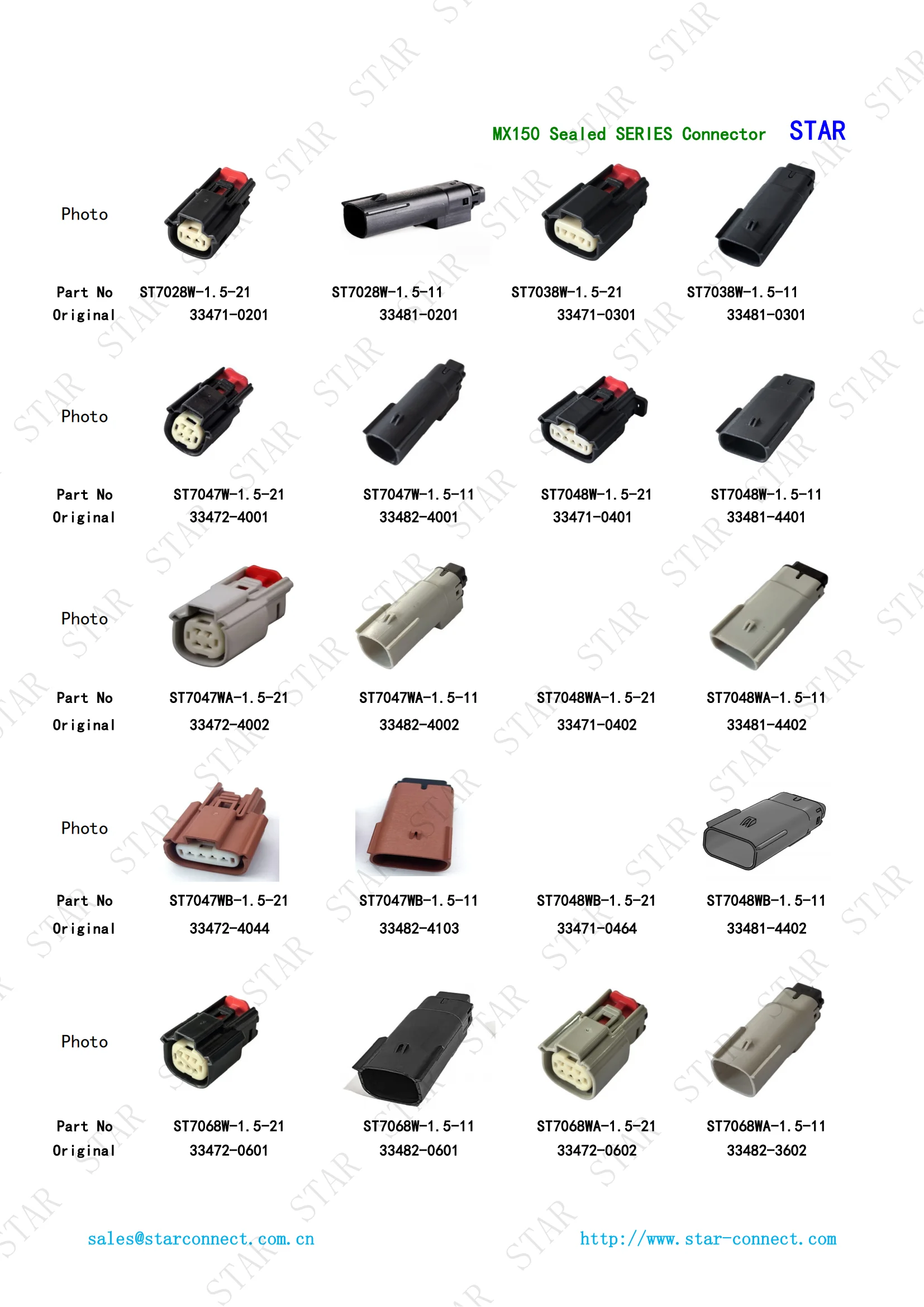 MX150 Molex 3 Pin Female Sealed Connector Waterproof Automotive Auto ...